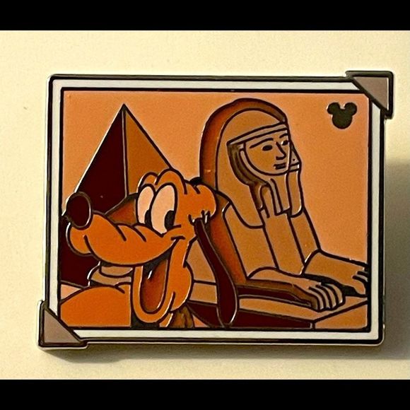 Disney | Accessories | Disney Pluto Postcard Pin Sphinx Egypt The Dessert Hidden Mickey | Poshmark